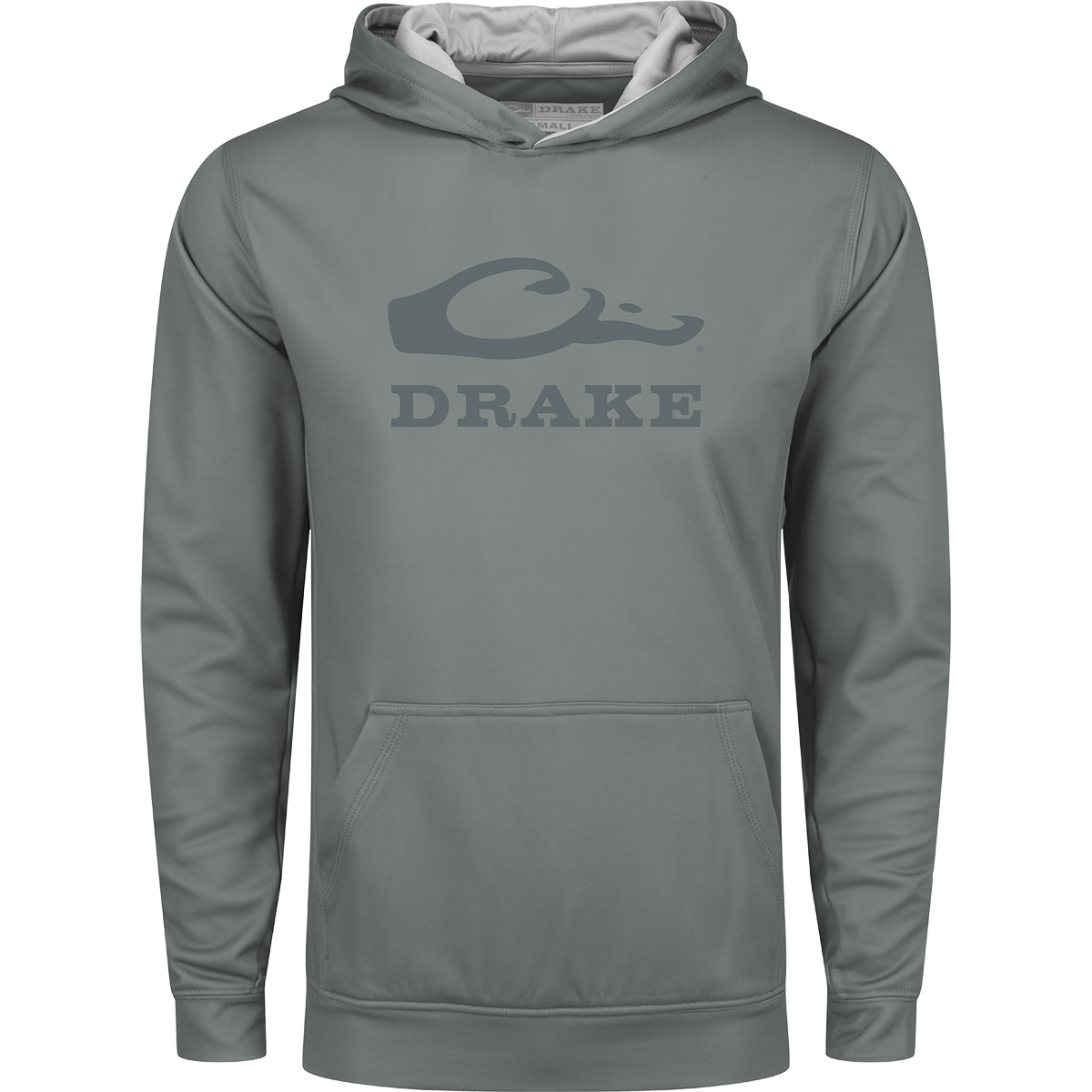 Youth Performance Stacked Hoodie by Drake Waterfowl - Monument Grey / Large