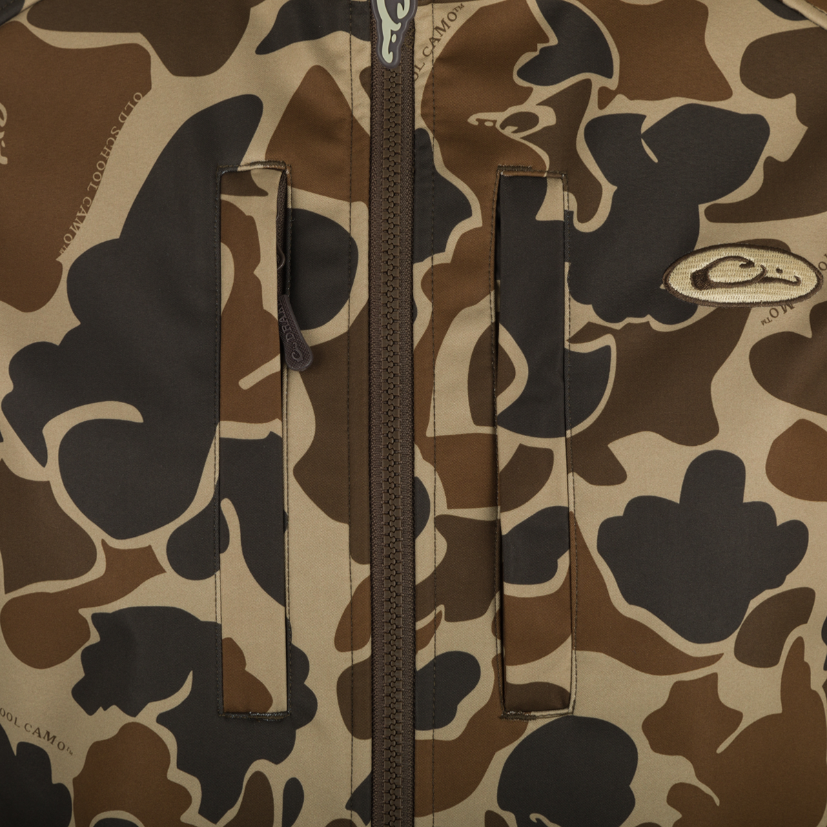 Drake Windproof Softshell Jacket - Old School Camo – Drake Waterfowl