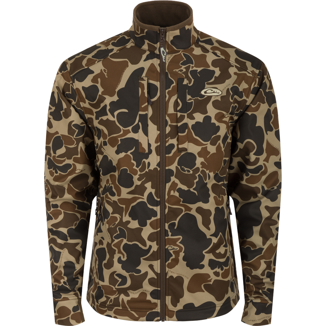Drake Windproof Softshell Jacket - Old School Camo – Drake Waterfowl