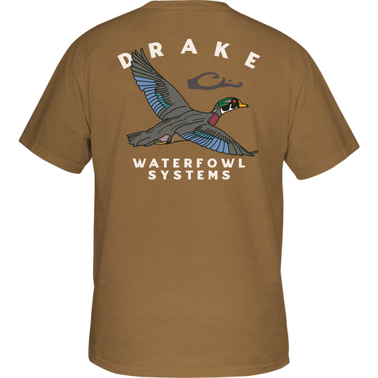 A back view of the Retro Wood Duck T-Shirt from Drake Waterfowl ...