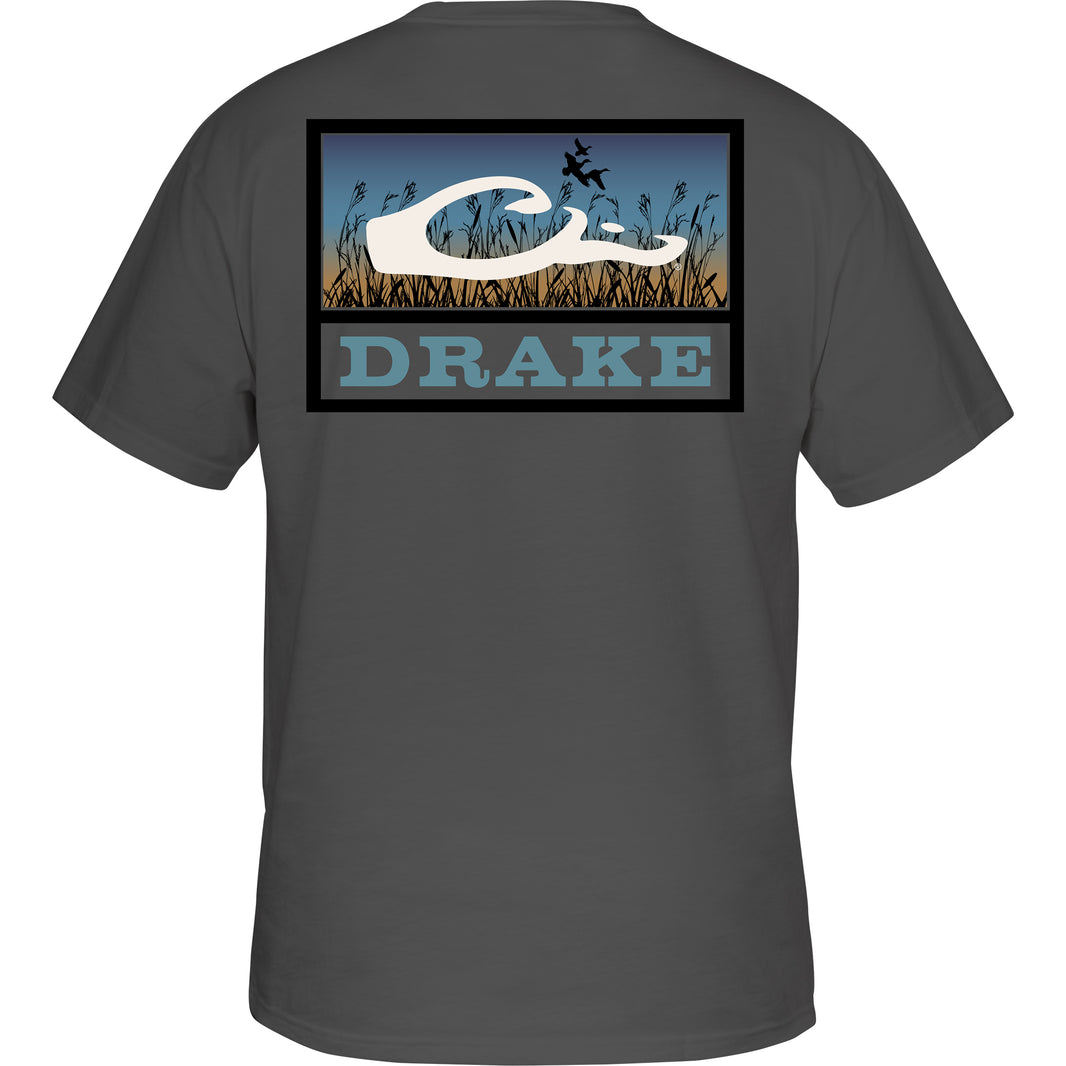 The Drake Waterfowl Cotton Graphic Tee is constructed with garment ...