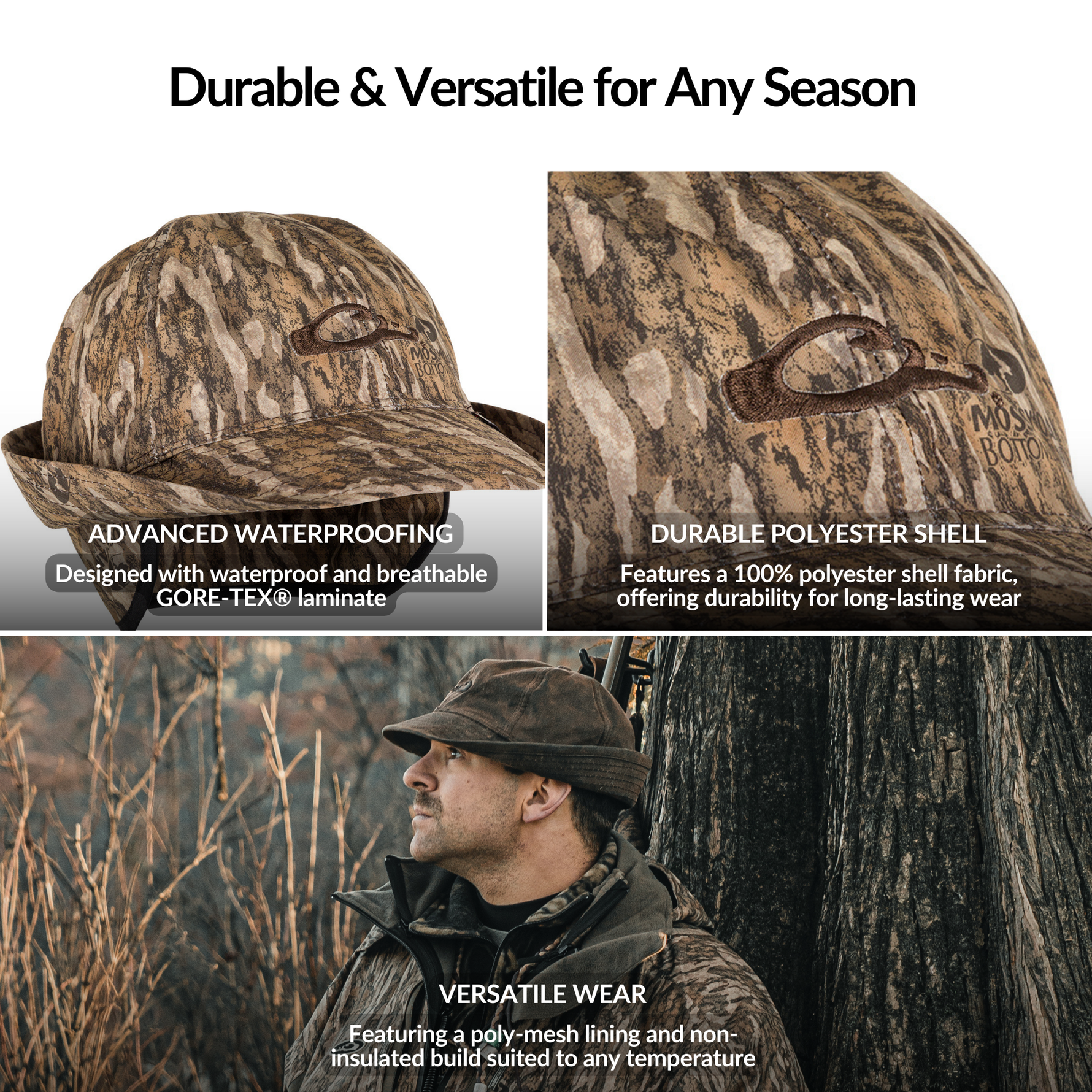 GORE-TEX Jones Hat Waterproof with Ear Flaps – Drake Waterfowl