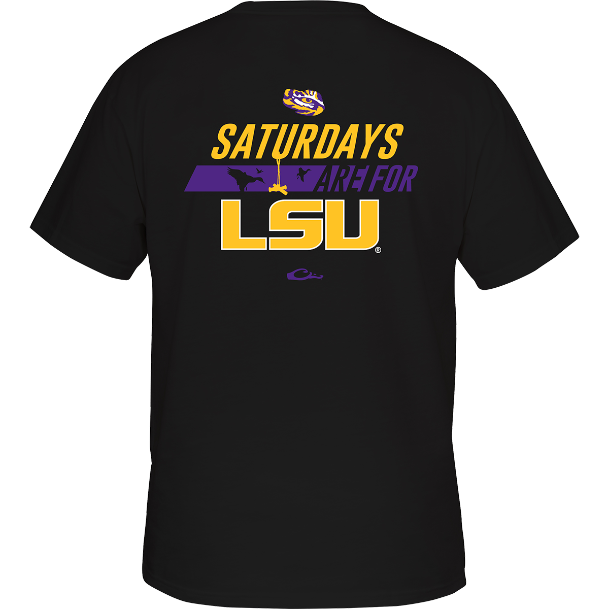 LSU Saturdays T-Shirt by Drake Waterfowl - Black / Large