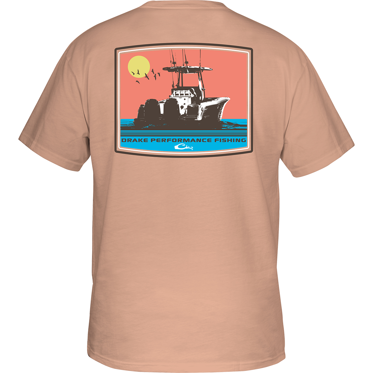 Drake Offshore Sunset T-Shirt - Soft Cotton Blend - Almost Apricot / Large