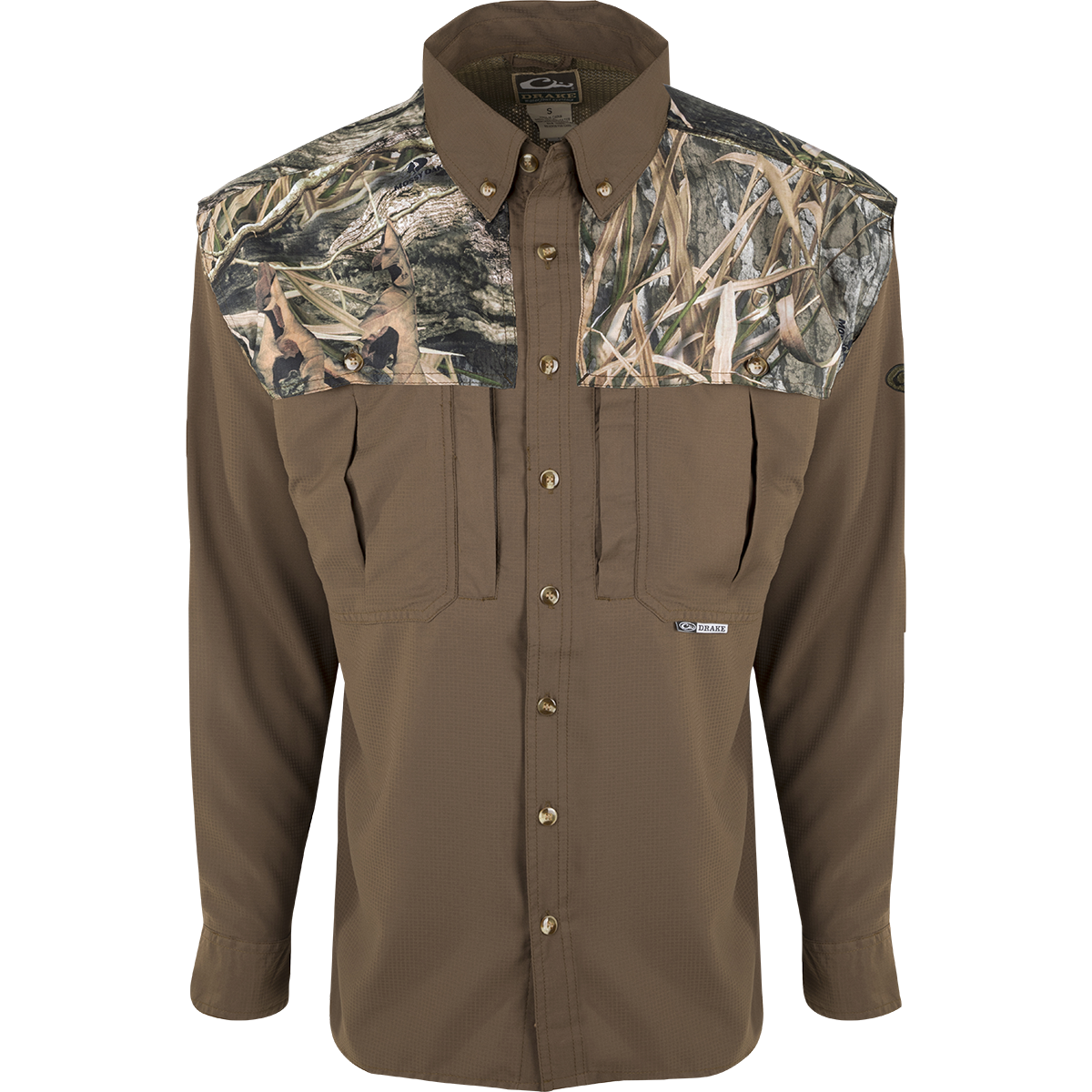 Drake EST Two-Tone Camo Flyweight Wingshooter Shirt - Mossy Oak Shadow ...